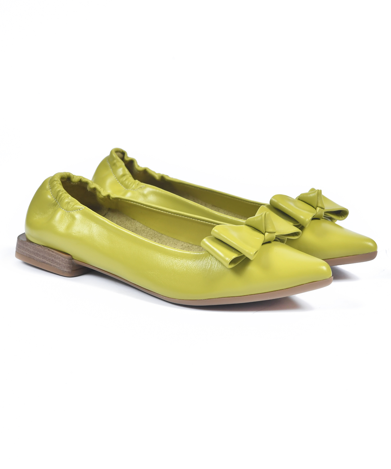 Pixy ženske kožne baletanke 4247801 - LIME