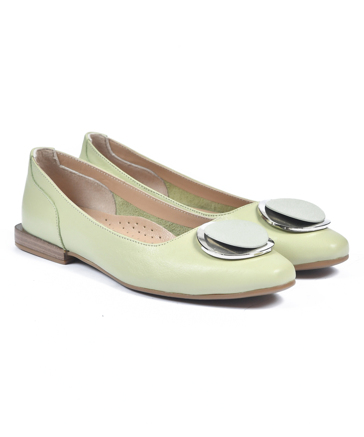 Pixy ženske kožne baletanke 8052 SS24 - GREEN