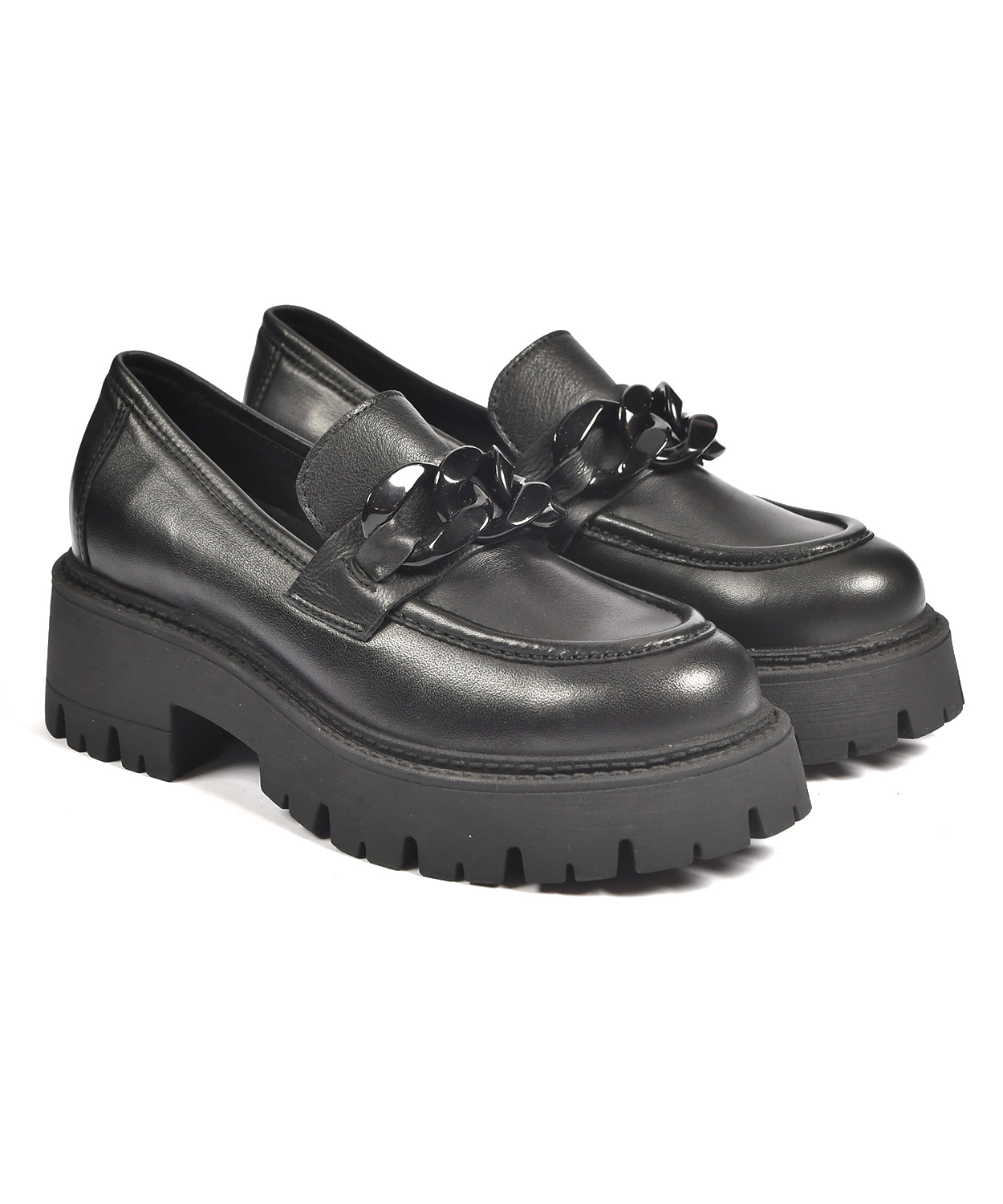 Bueno ženske kožne mokasine 24WD2901 - SCOTCH BLACK